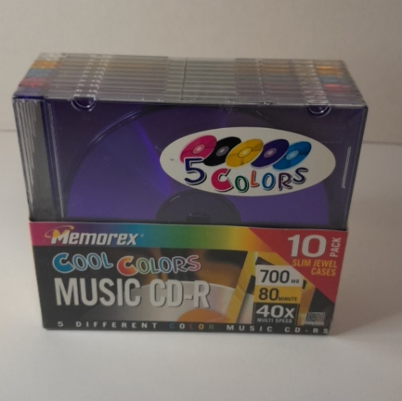 Memorex | Media | New Memorex Cool Colors Cdr Pack 700mb 80 Min ...